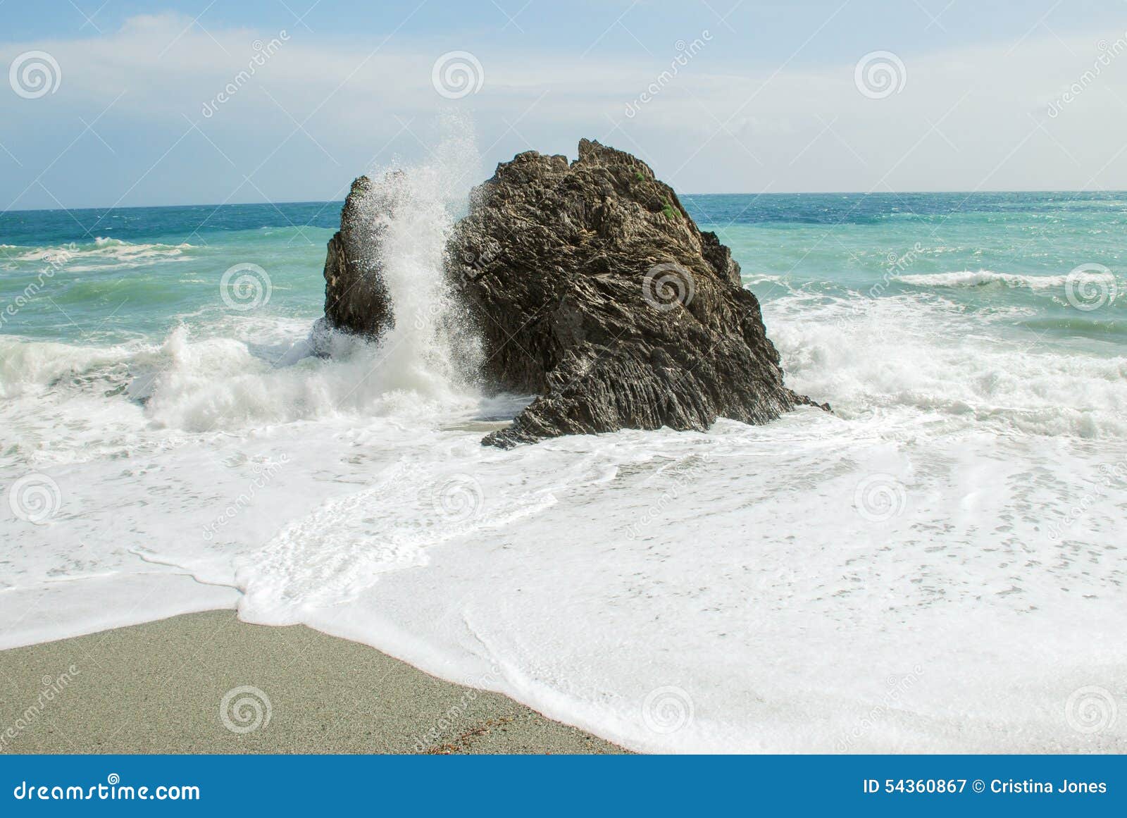 Wave crashing on rocks stock image. Image of seafoam - 54360867