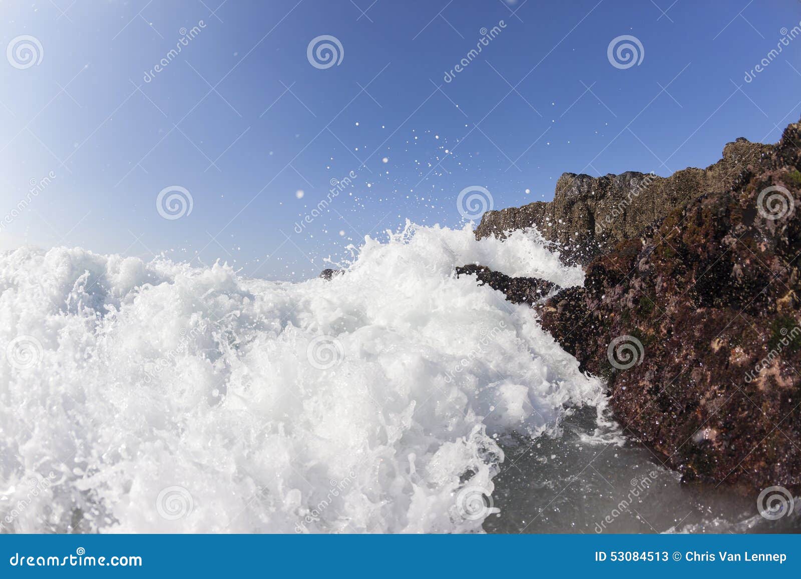 Wave Crashing Rocks stock image. Image of beach, water - 53084513