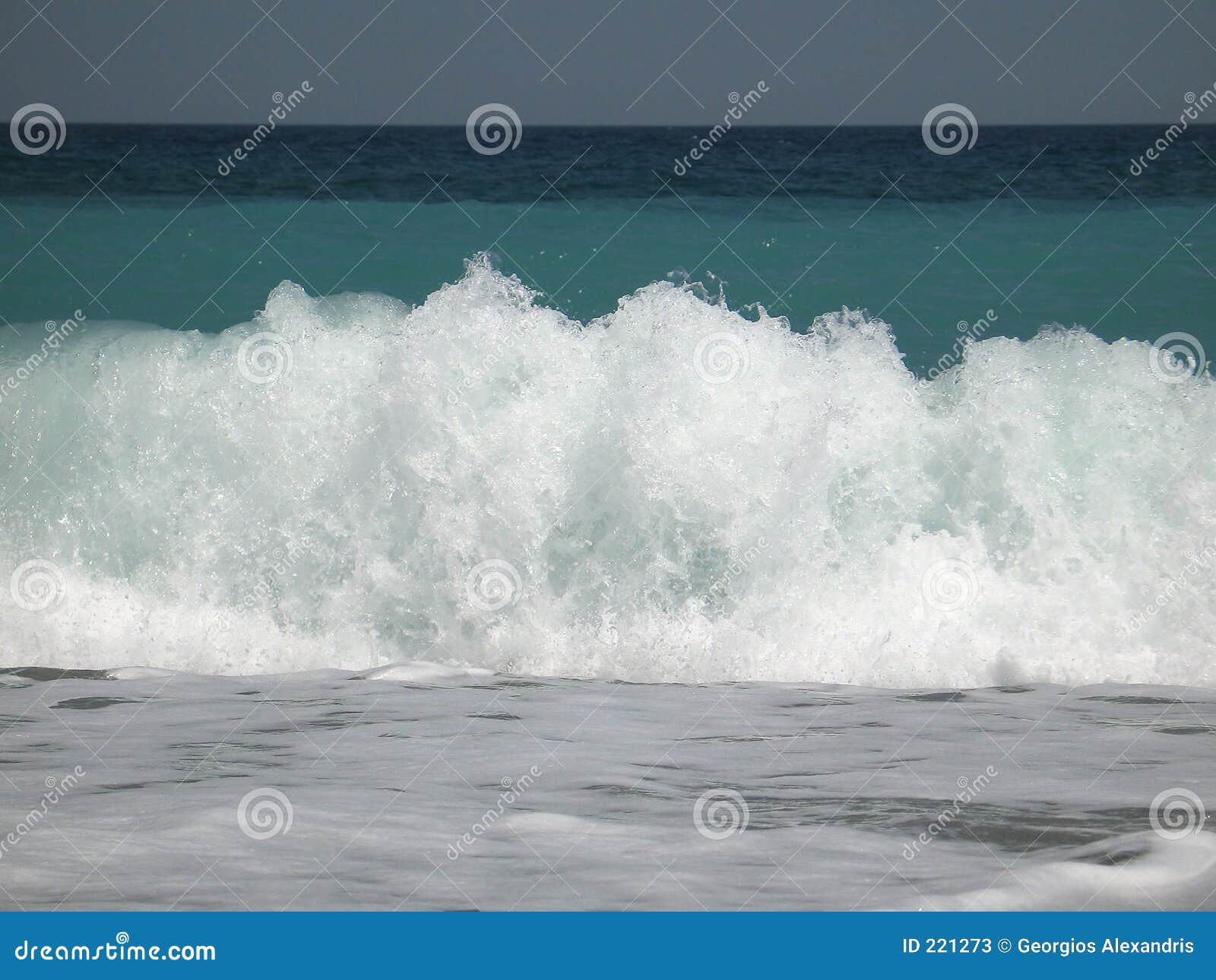Wave Crashing on the Shore stock image. Image of powerful - 221273
