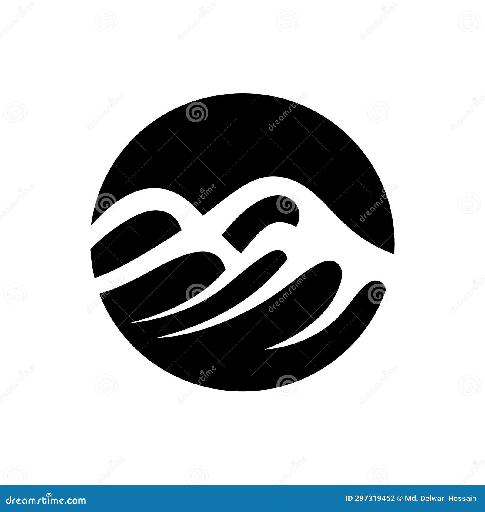 Wave Crest Icon - Simple Vector Illustration Stock Vector ...