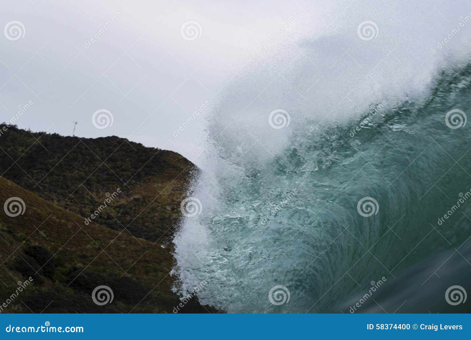 Wave Crest stock photo. Image of piha, power, crest, pitching - 58374400