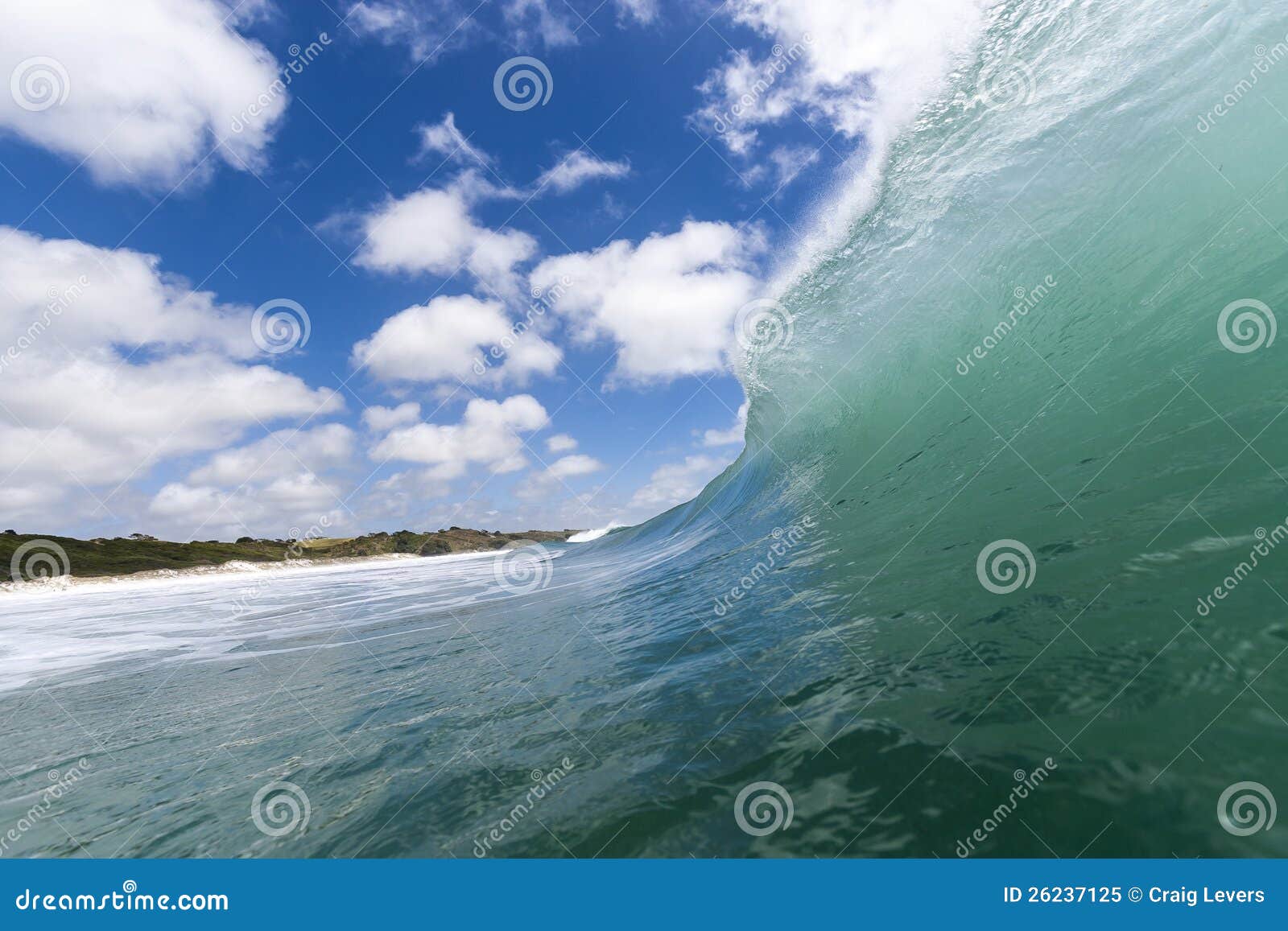 Wave cresting stock image. Image of waves, clouds, surf - 26237125
