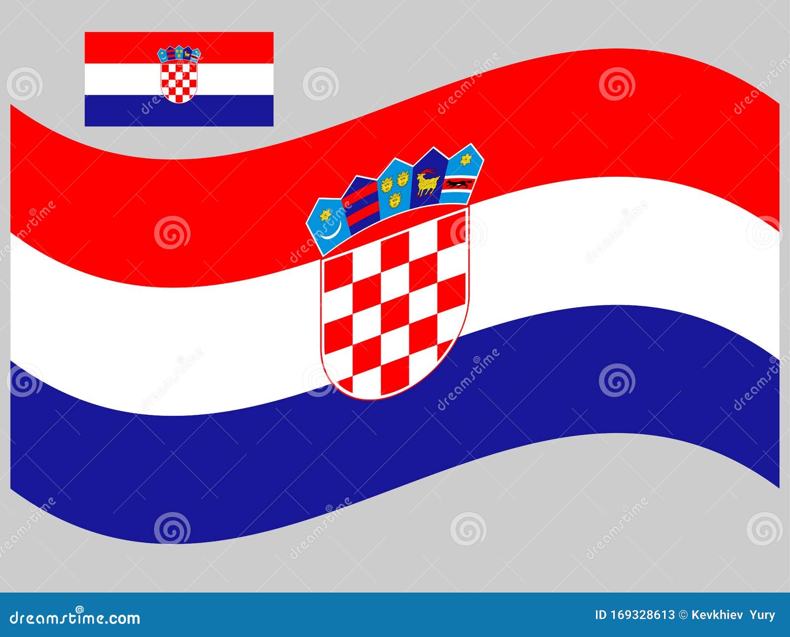 Wave Croazia Flag Vector Illustrazione Eps 10 Illustrazione Vettoriale ...