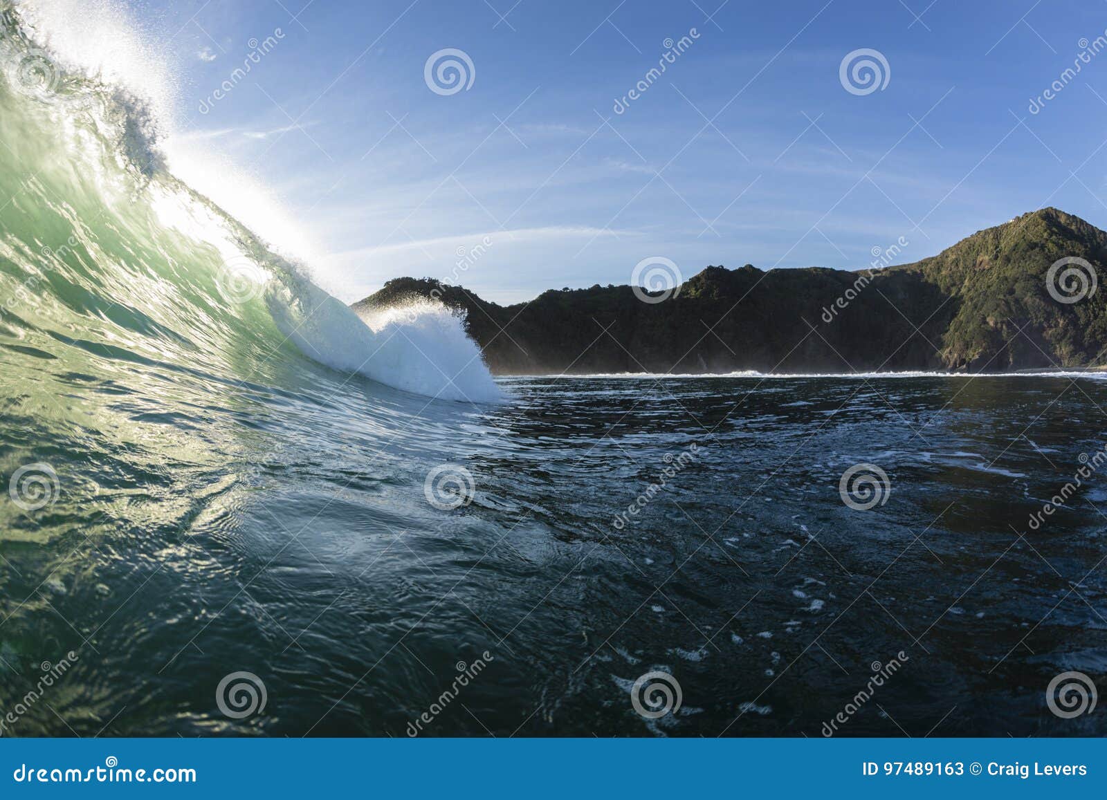 Wave Curl stock image. Image of breaker, travel, surf - 97489163