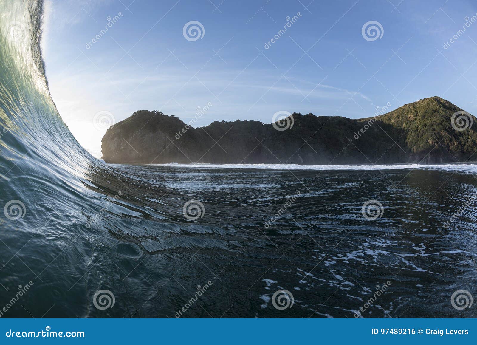 Wave Curl stock photo. Image of breaker, destination - 97489216