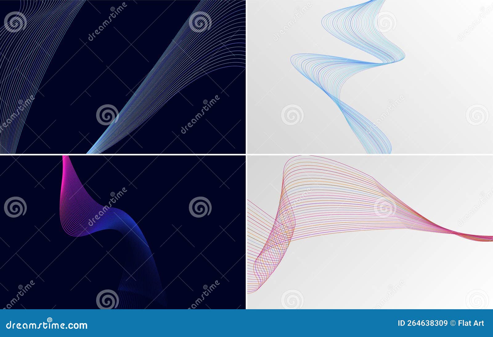 Wave Curve Abstract Vector Backgrounds for a Contemporary and Sleek ...