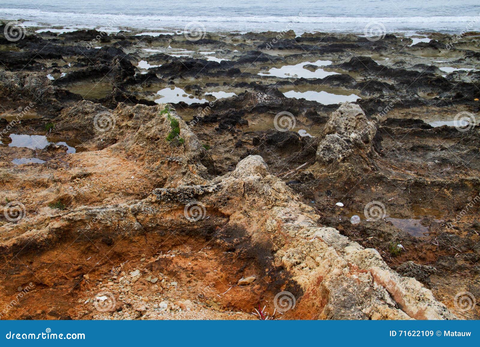 Wave-cut platform stock image. Image of cephallonia, eroded - 71622109