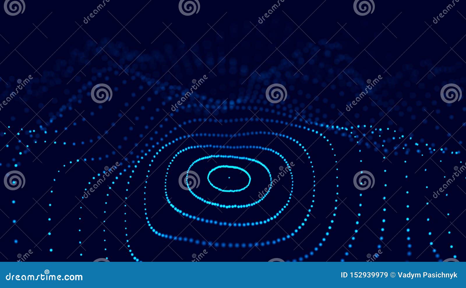 Wave 3d. Wave of Particles. 3D Glowing Abstract Digital Particles ...