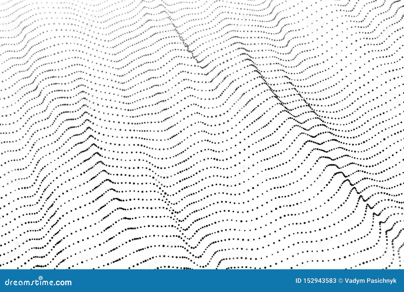 Wave 3d. Wave of Particles. Futuristic Point Wave. Design for Poster ...