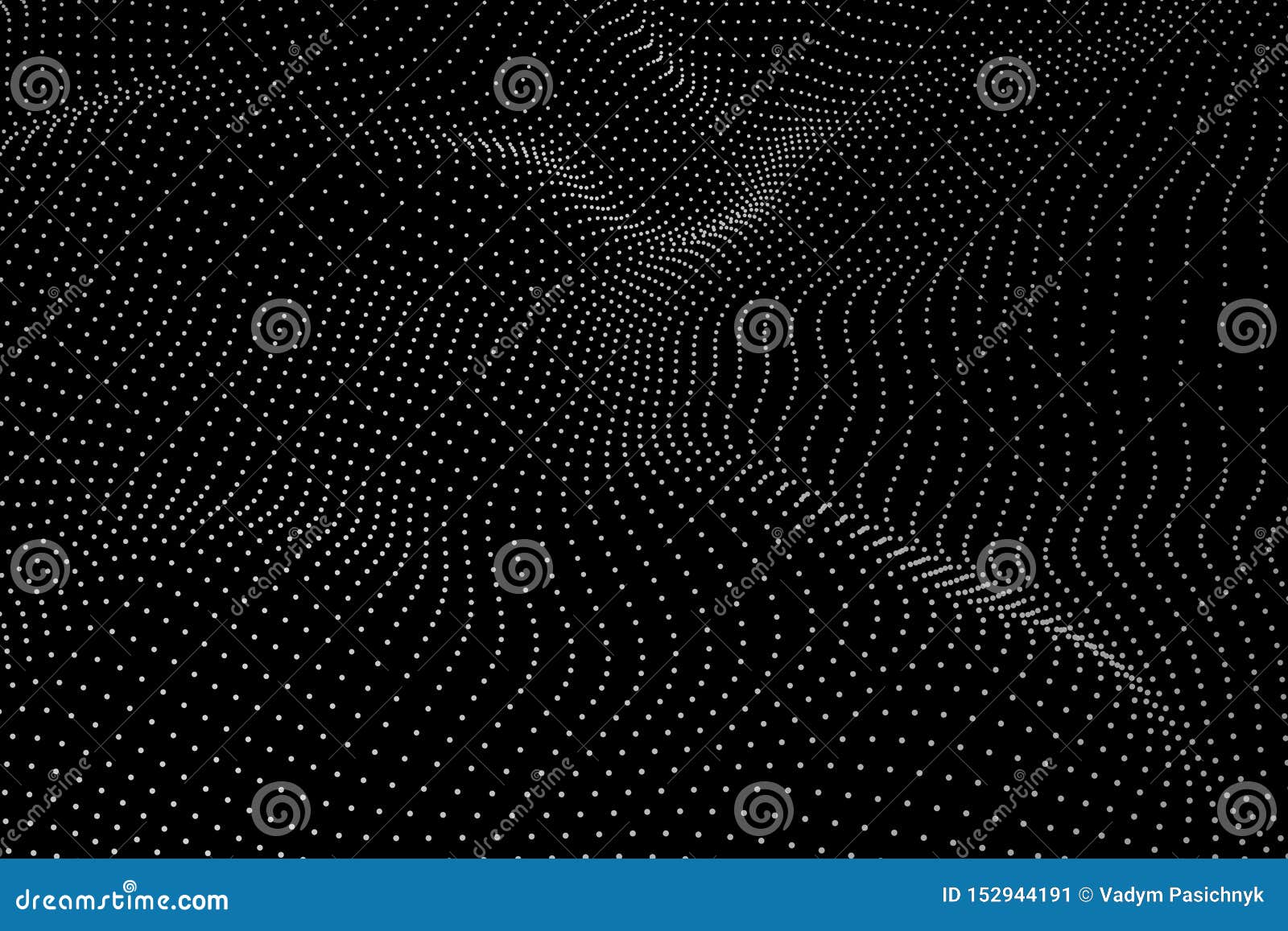 Wave 3d. Wave of Particles. Futuristic Point Wave. Design for Poster ...