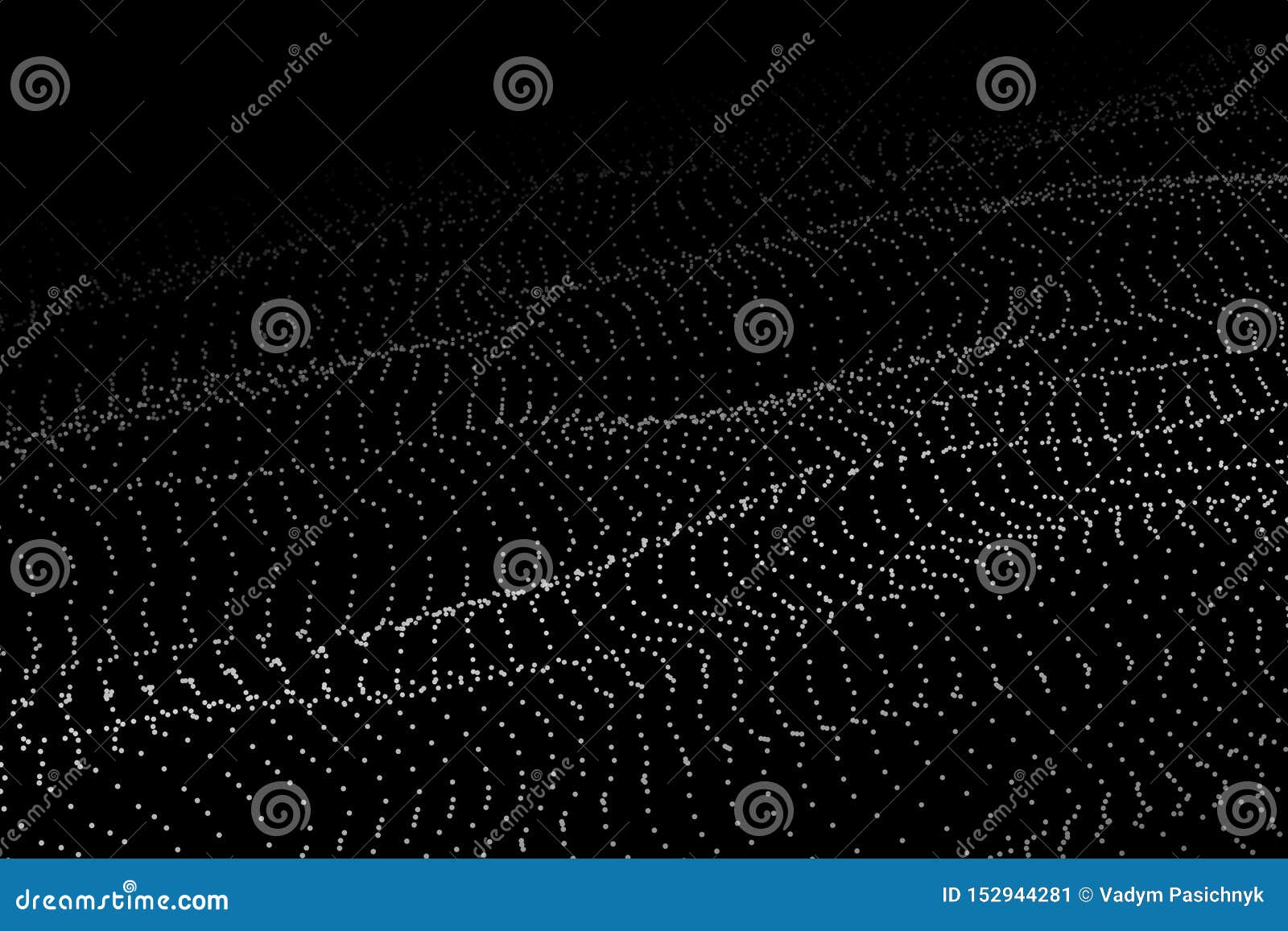 Wave 3d. Wave of Particles. Futuristic Point Wave. Design for Poster ...