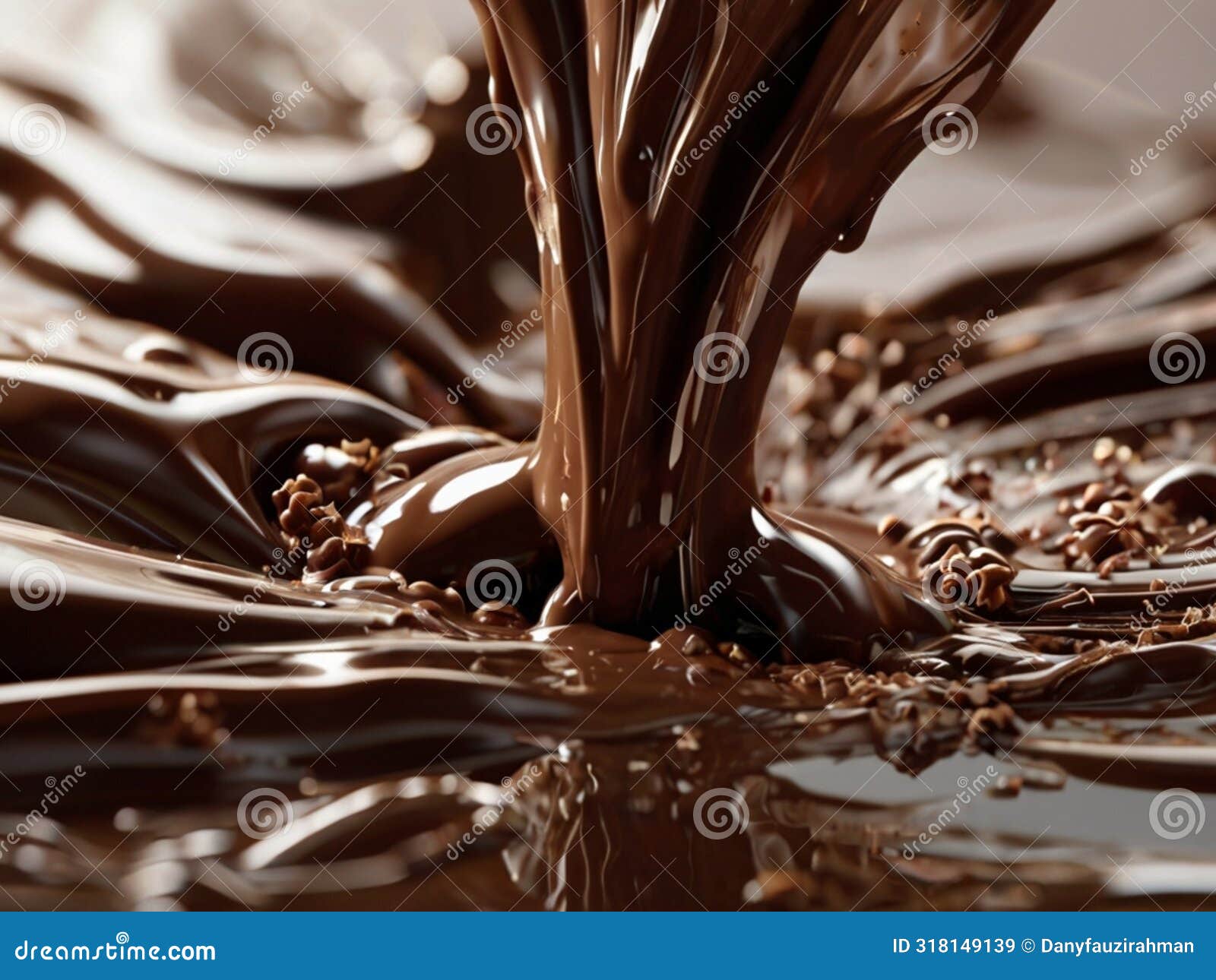 Wave of Dark Chocolate or Cocoa Splash, Abstract Background, 3D ...