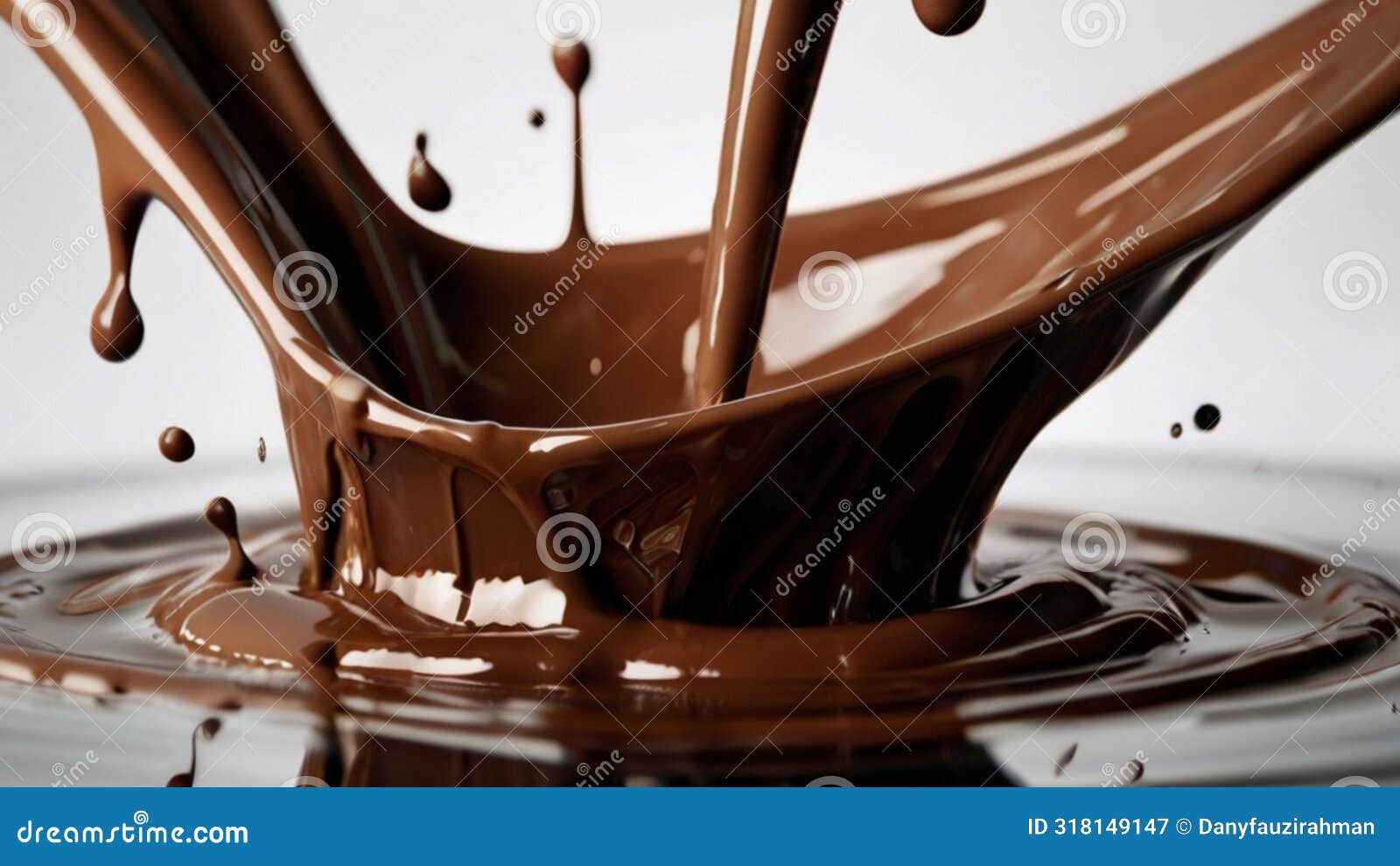 Wave of Dark Chocolate or Cocoa Splash, Abstract Background, 3D ...