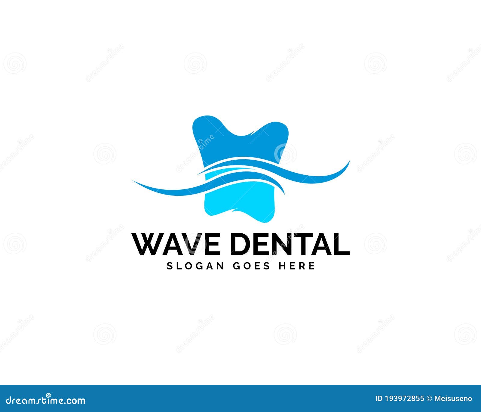 Wave Dental Teeth Logo Design Vector Template Stock Vector ...