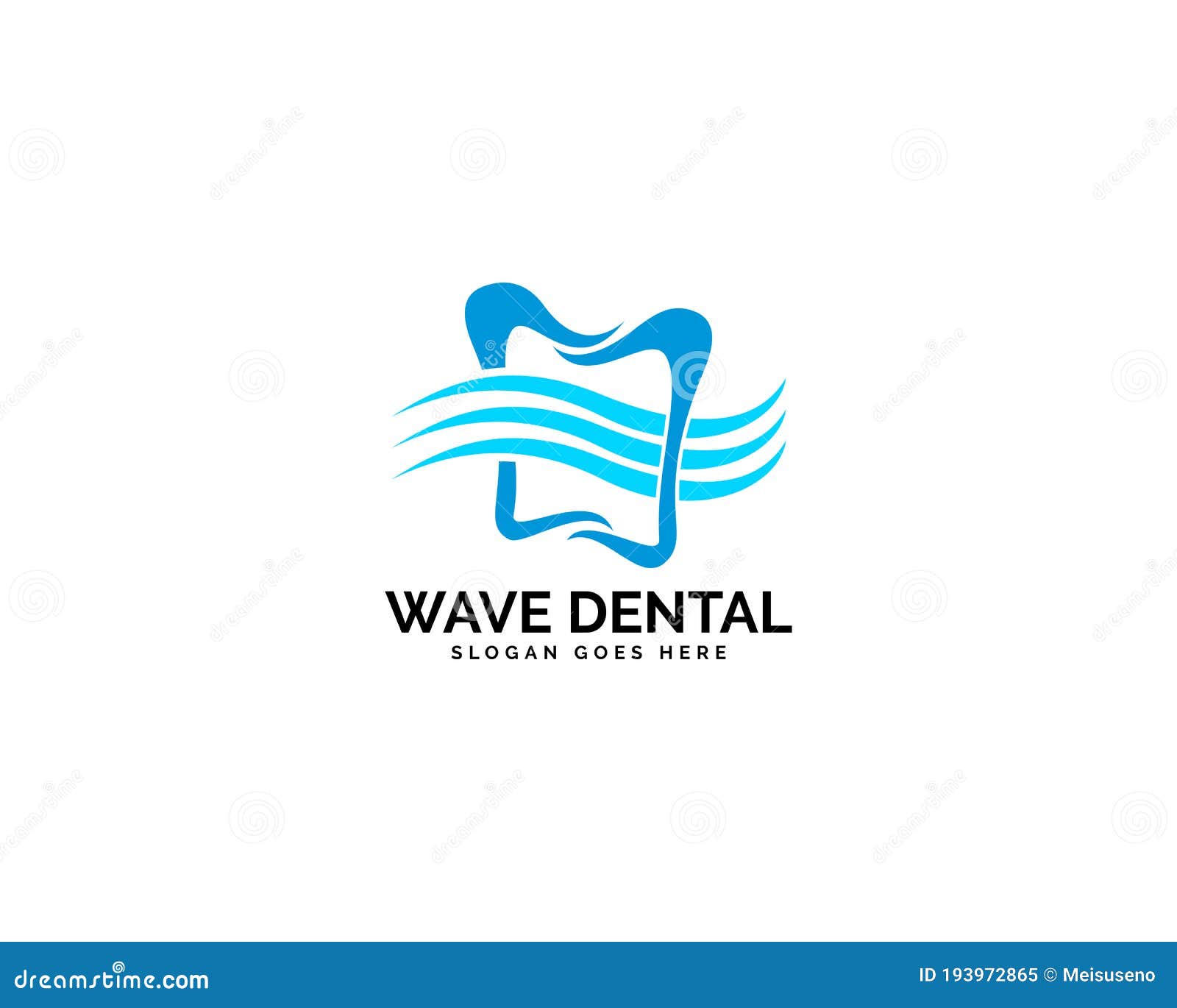 Wave Dental Teeth Logo Design Vector Template Stock Vector ...