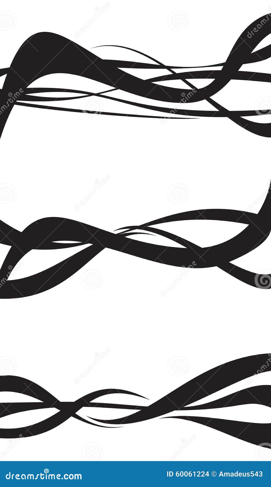 Wave Design Element Set Vector Black Stock Vector - Illustration of ...