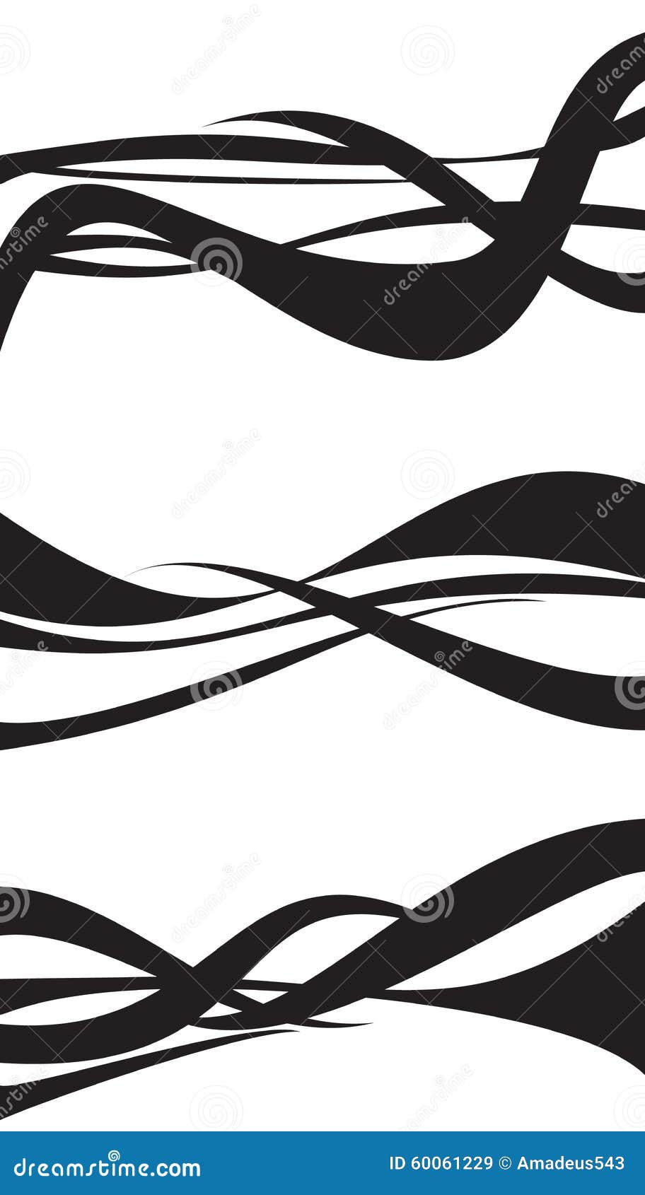 Wave Design Element Set Vector Black Stock Vector - Illustration of ...