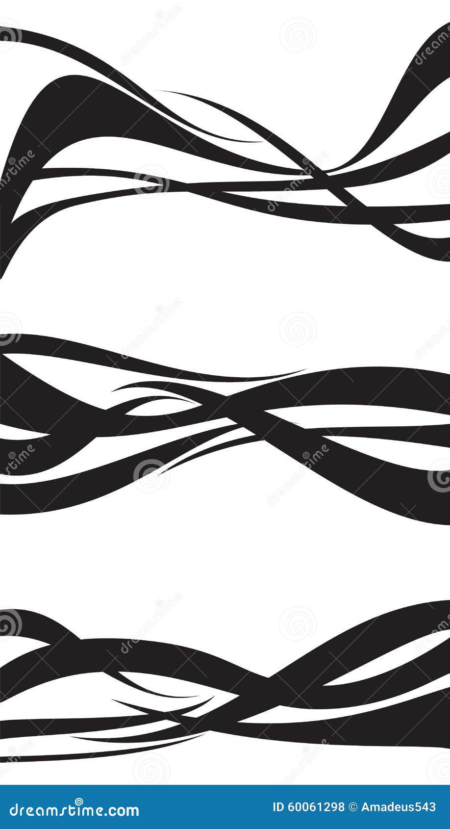 Wave Design Element Set Vector Black Stock Vector - Illustration of ...