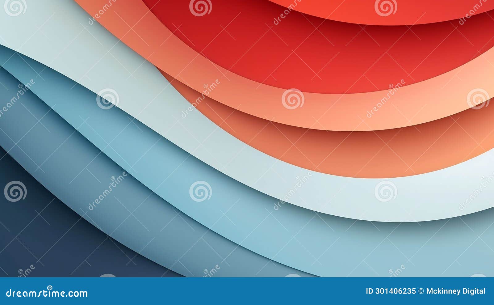 Layered Design in Wave and Line Concept in Multiple Colors. Stock ...