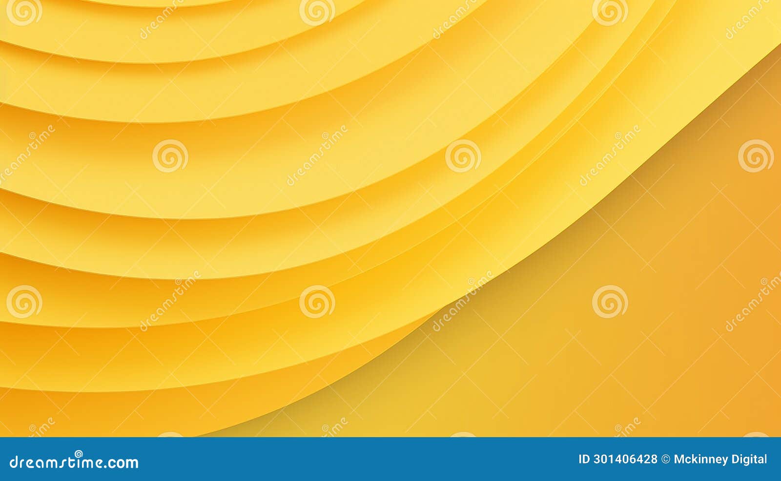 Layered Design in Wave and Line Concept in Yellow Color. Stock ...