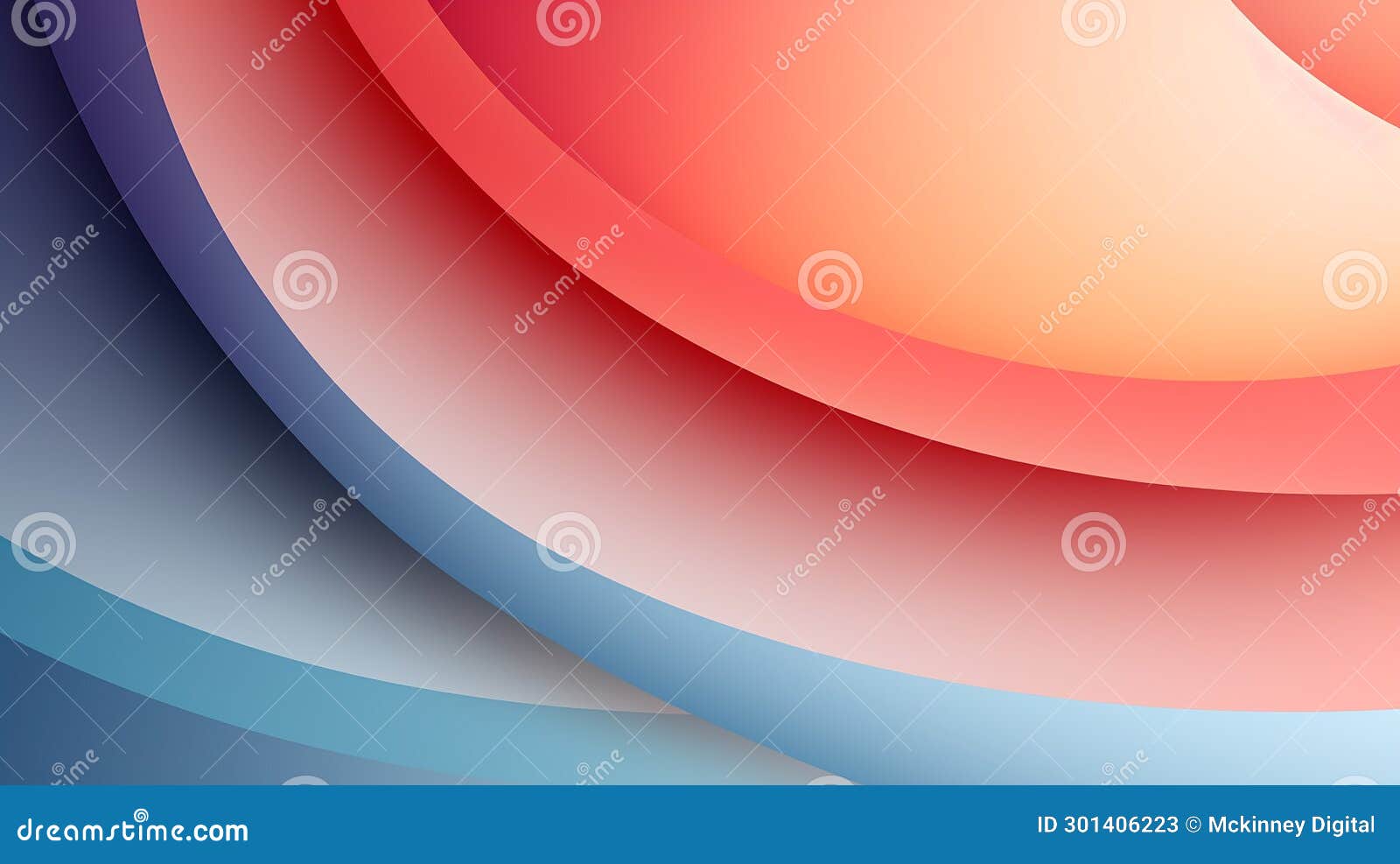 Layered Design in Wave and Line Concept in Multiple Colors. Stock ...