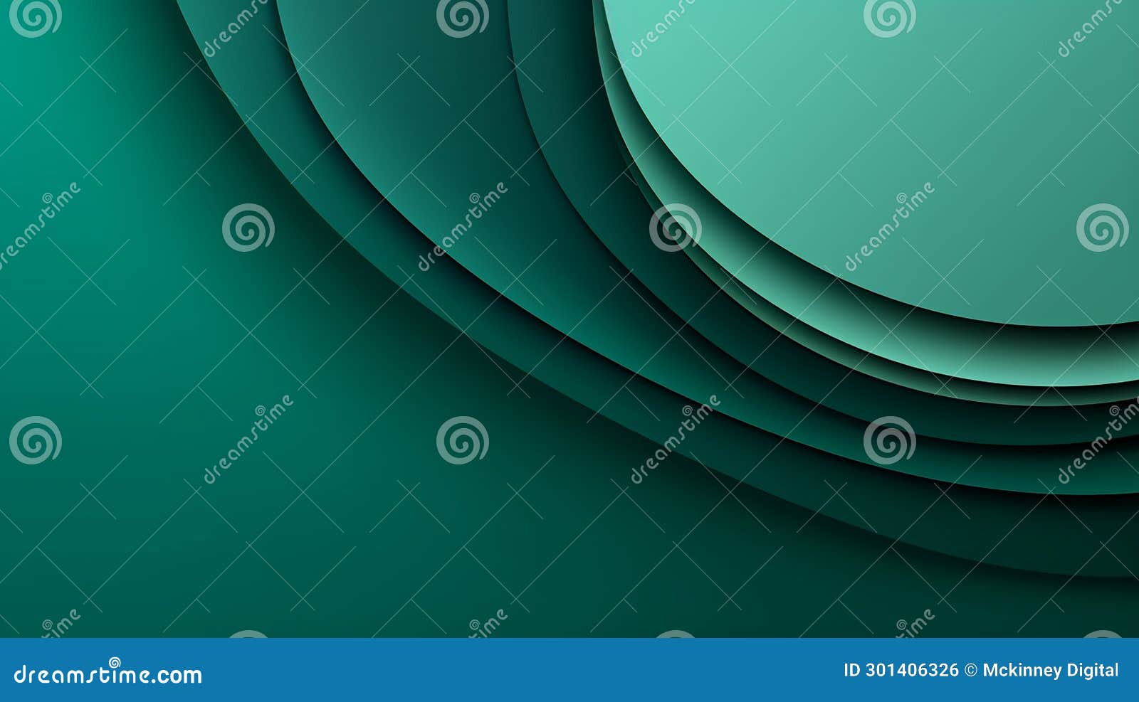 Layered Design in Wave and Line Concept in Green Color. Stock ...