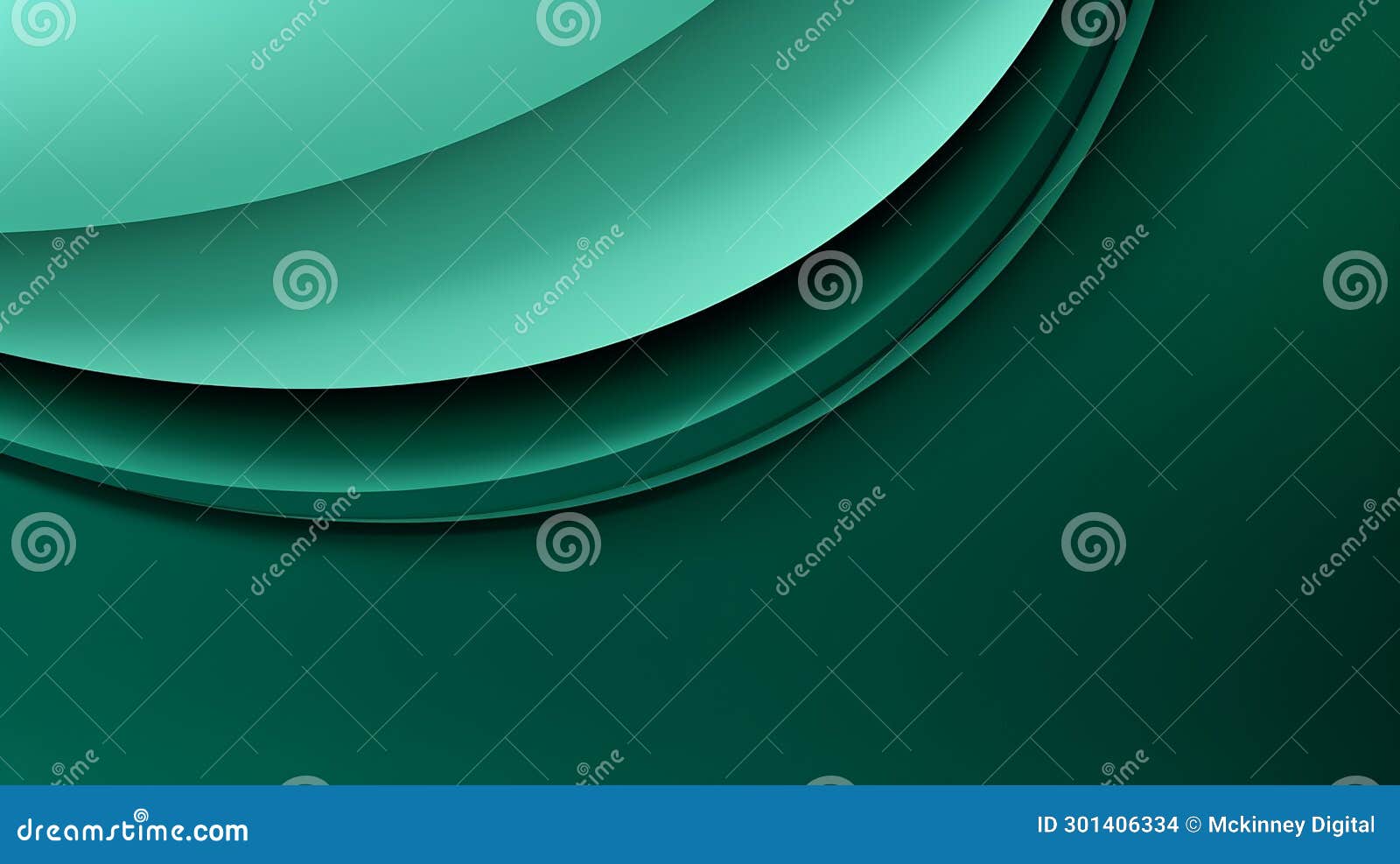 Layered Design in Wave and Line Concept in Green Color. Stock ...