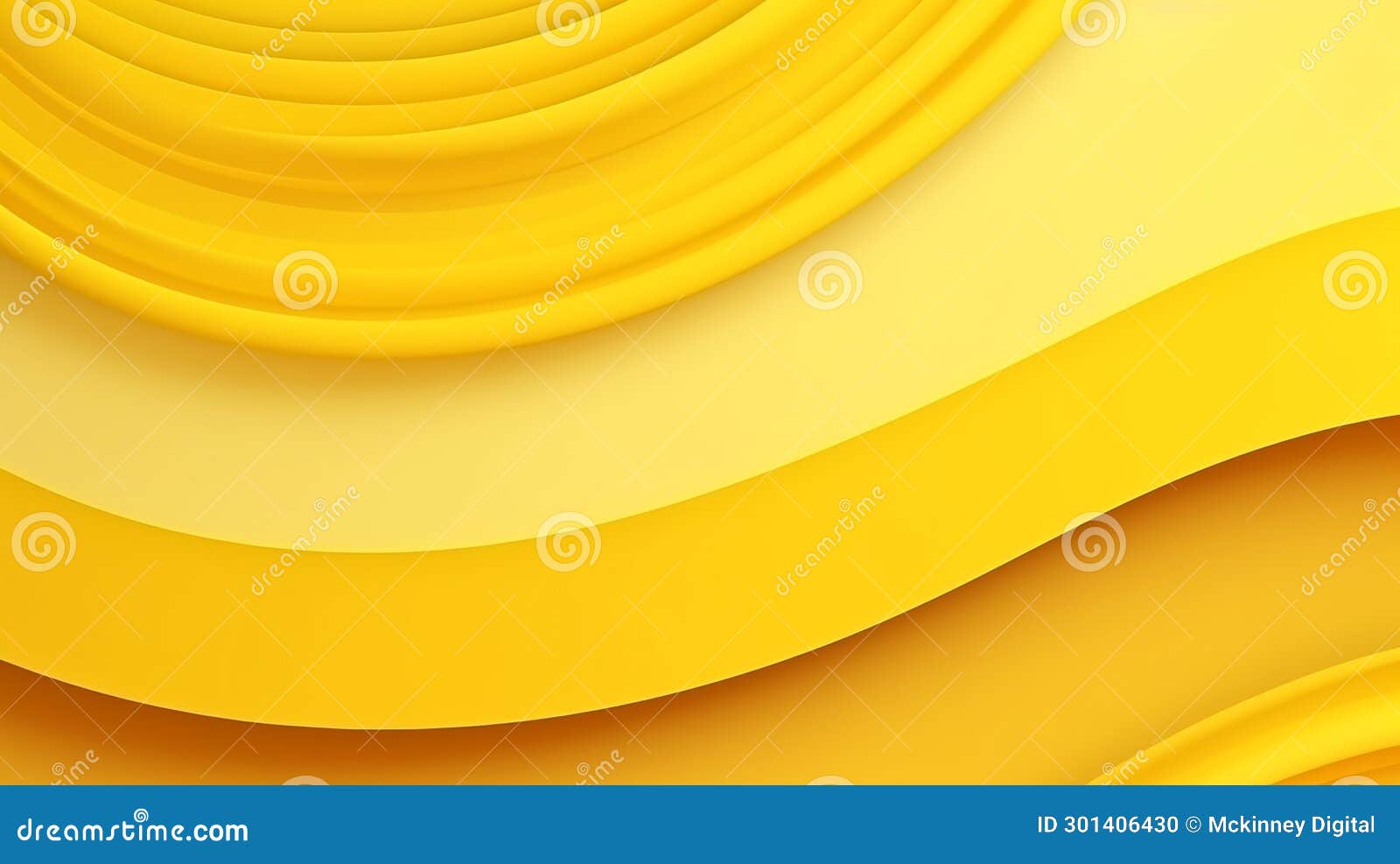 Layered Design in Wave and Line Concept in Yellow Color. Stock ...