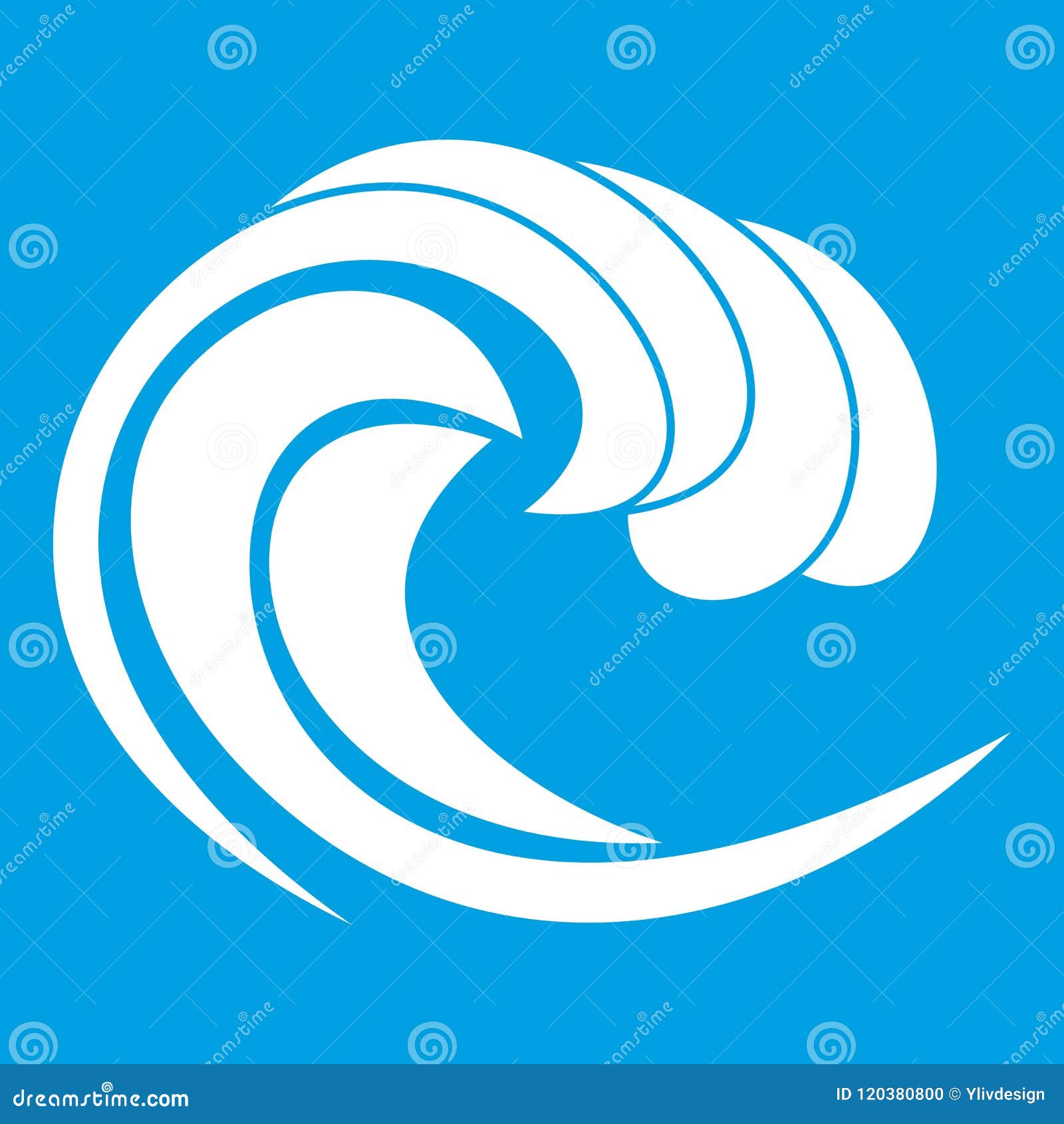 Wave Di Bianco Dell'icona Di Marea Del Mare Illustrazione Vettoriale ...