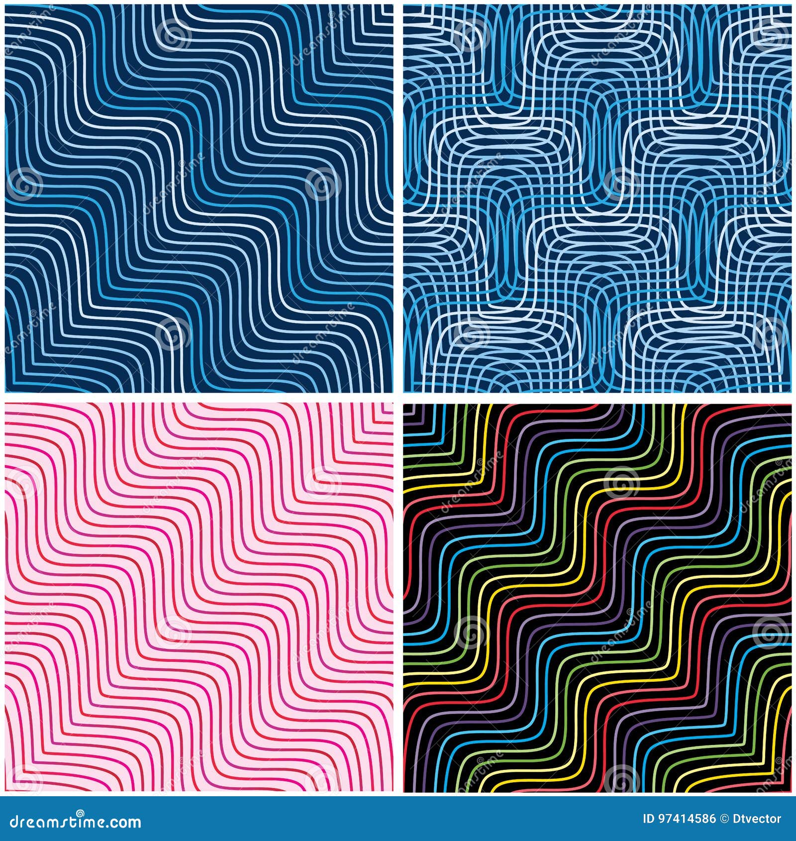 Crimp Fluted Metallic Background. Seamless Corrugated Metal Fence ...