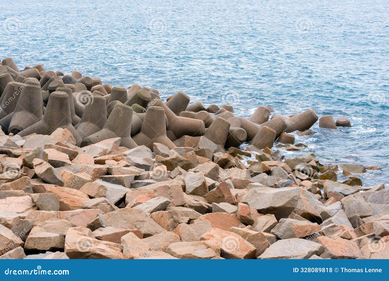 Wave-dissipating Concrete Interlocking Concrete Structure Stock Photo ...