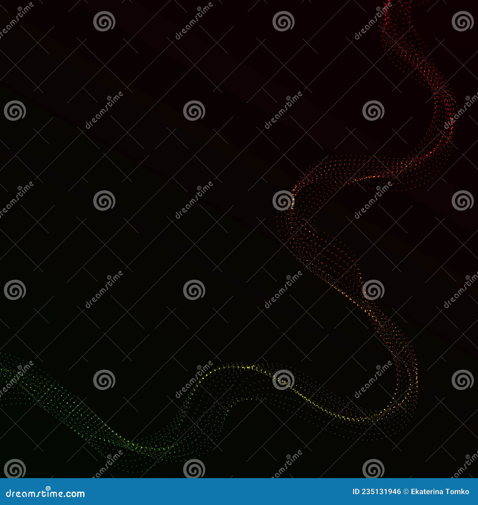 Wave Dot Pattern. Red and Green Abstract Wave. Design Element. Eps 10 ...