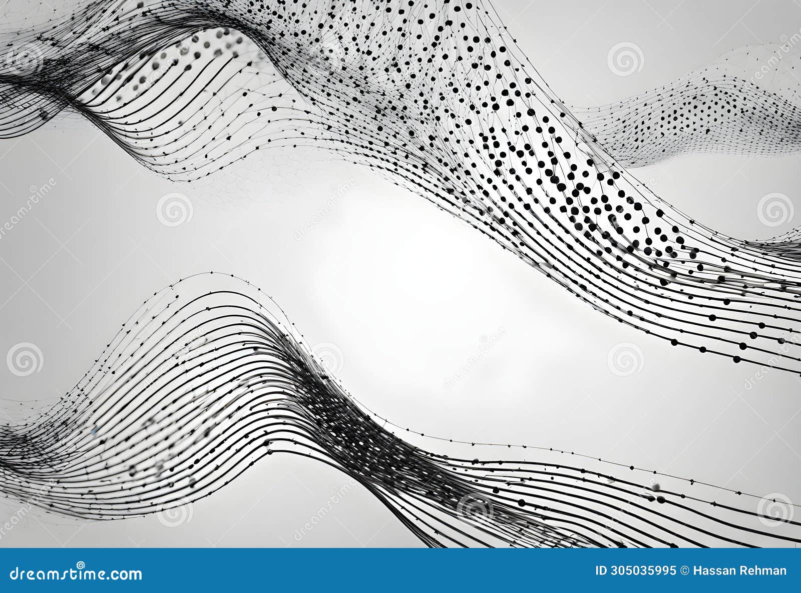 Wave of Dots and Weave Lines Stock Illustration - Illustration of wire ...