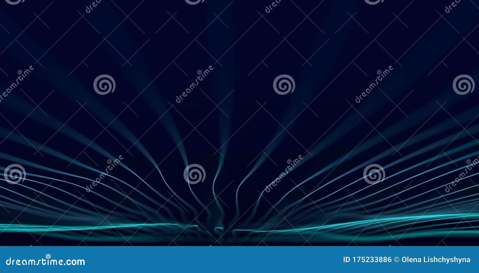 Wave Of Dots And Weave Lines Abstract Background Network Connection Structure 3d Rendering