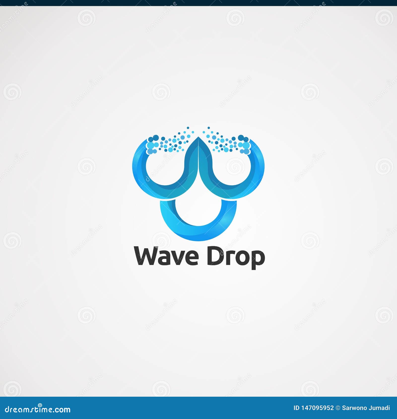 Wave Drop with Digital Concept Logo Vector, Icon, Element, and Template ...