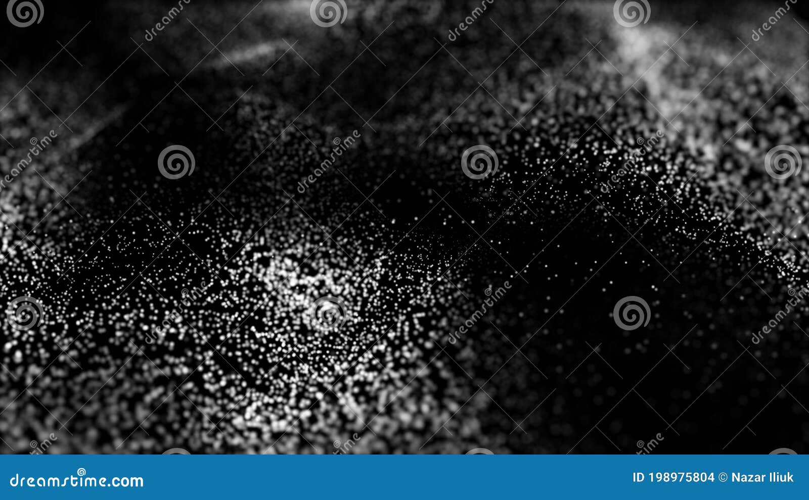 Wave of Dust Particles. Abstract Primitives. 3d Rendering Stock ...