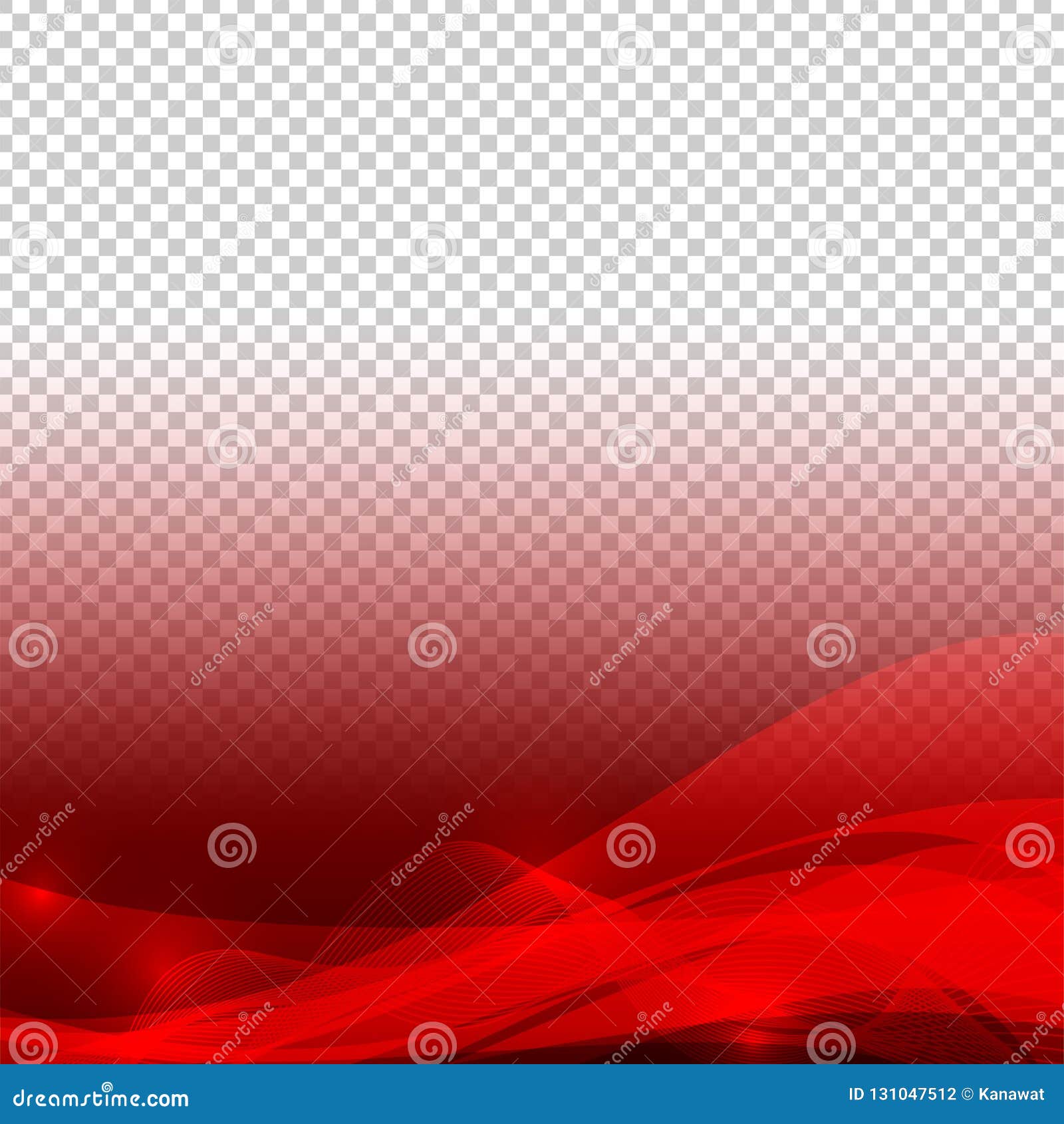 Wave Elements Red Color Abstract Vector with Transparent Background ...