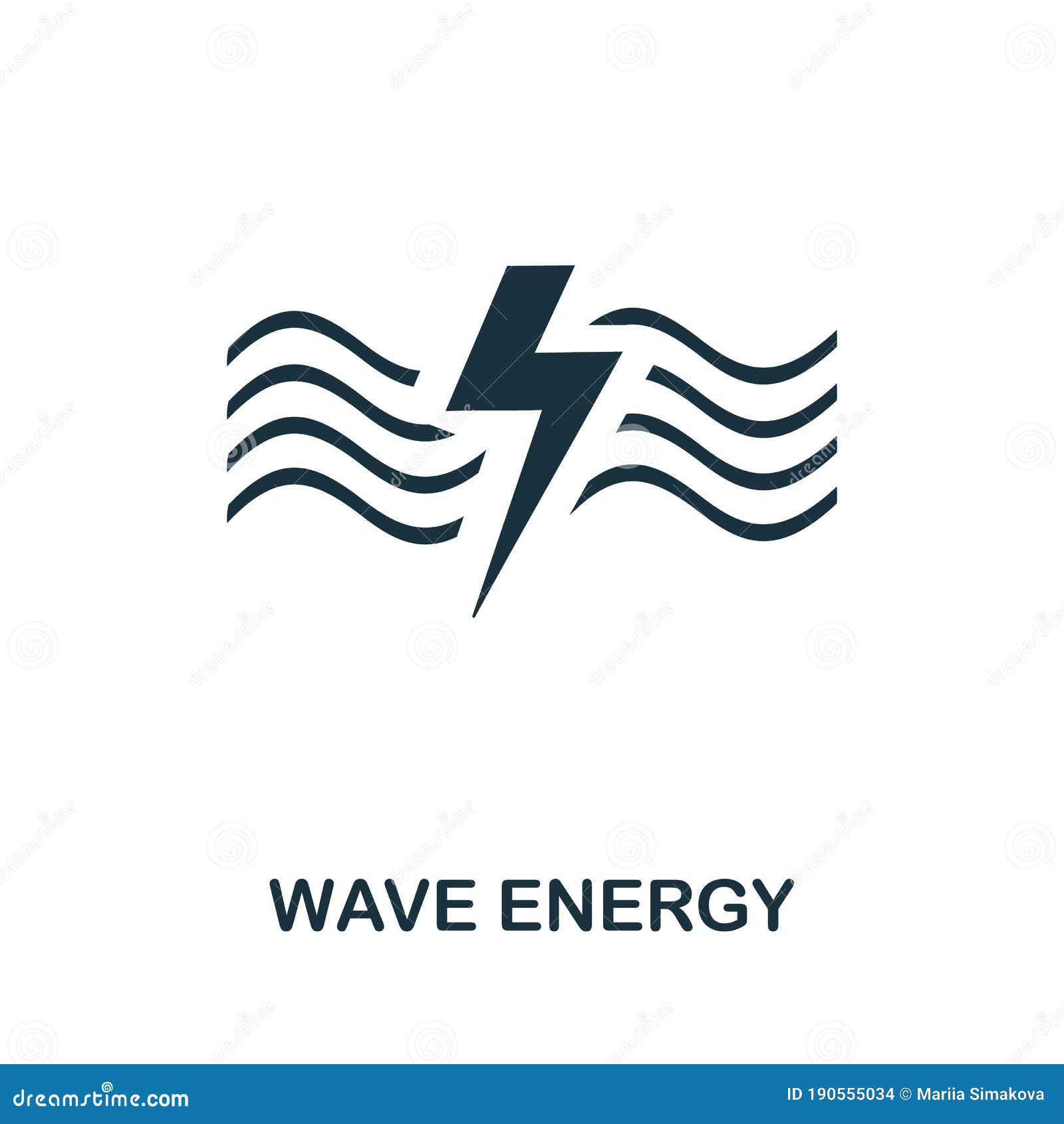 Wave Energy Icon. Simple Element from Alternative Energy Collection ...