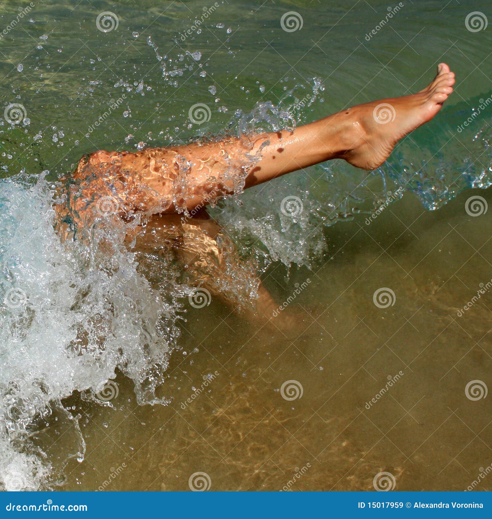 Wave and feet. stock image. Image of female, symmetry - 15017959