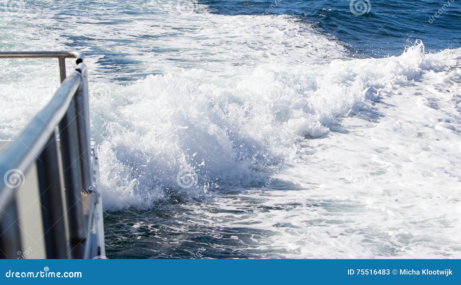 Wave of a Ferry Ship on the Open Ocean Stock Image - Image of marine ...
