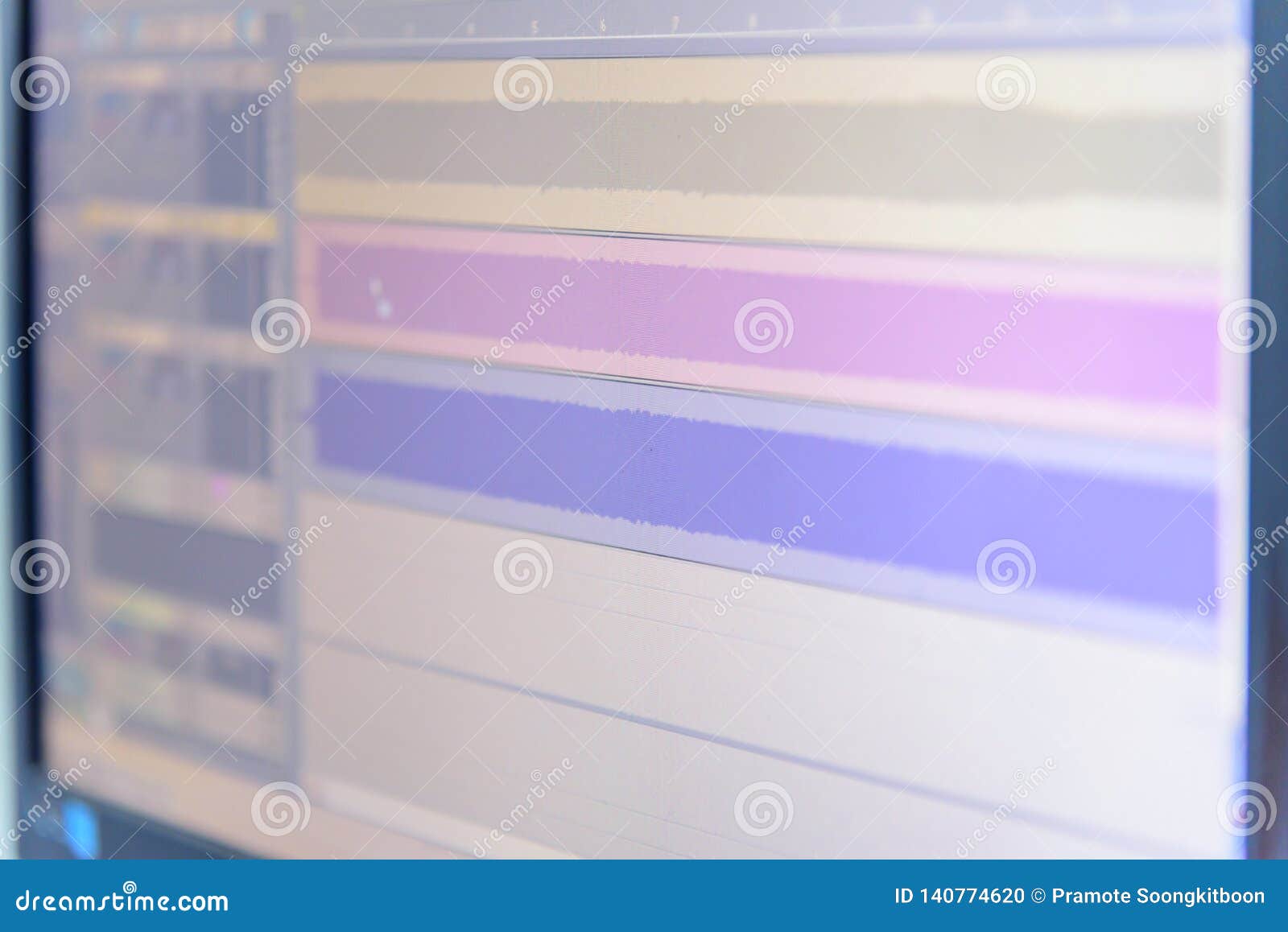Wave File of Sound on Monitor Stock Illustration - Illustration of ...