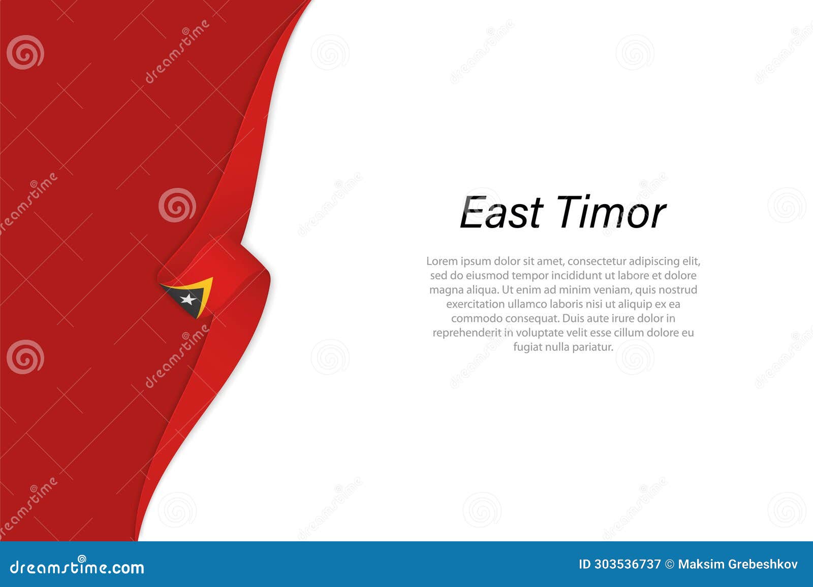Wave Flag of East Timor with Copyspace Background Stock Vector ...