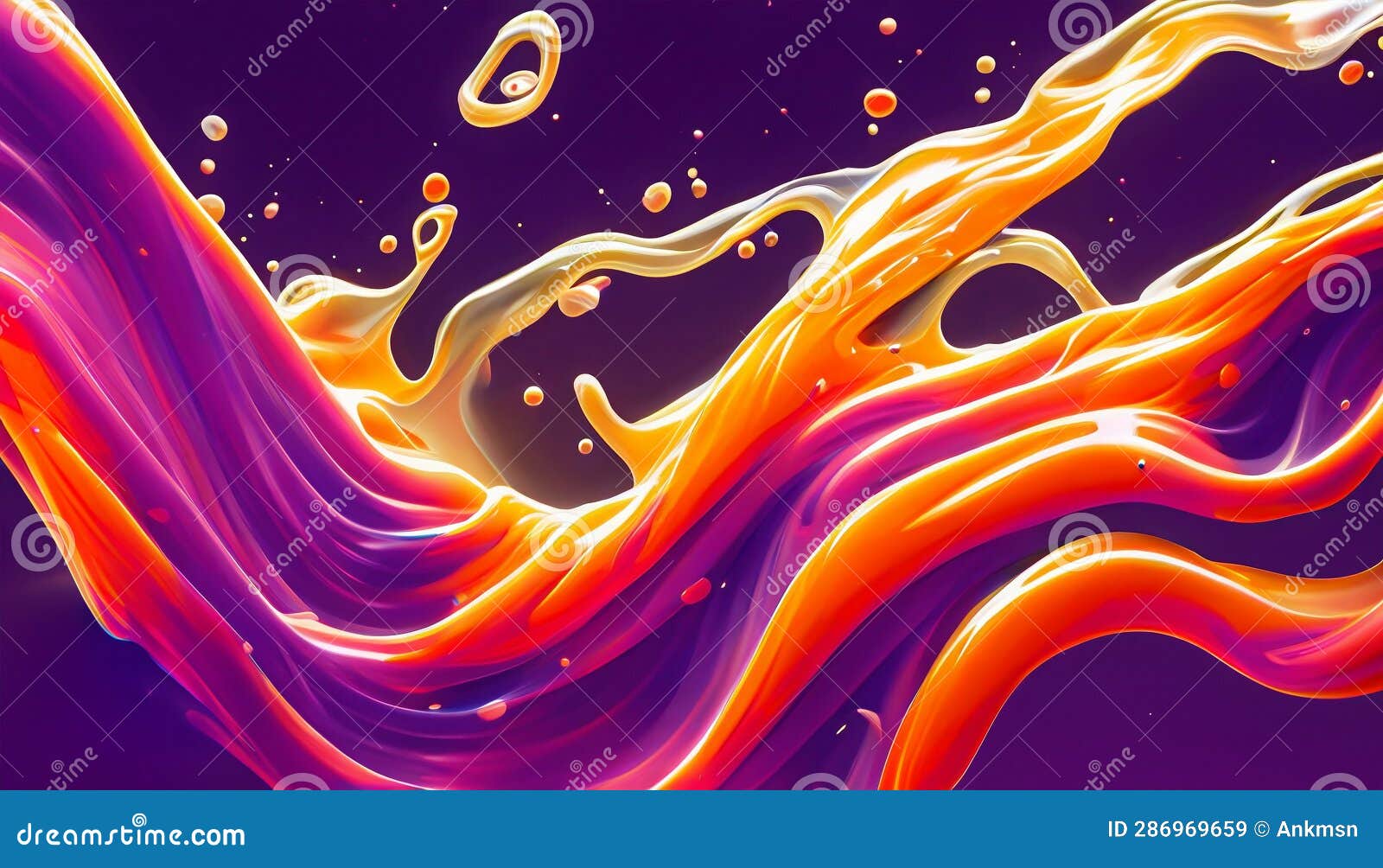 Wave Fluid Abstract Background. Swirl Flow Liquid Lines. Gel Texture ...