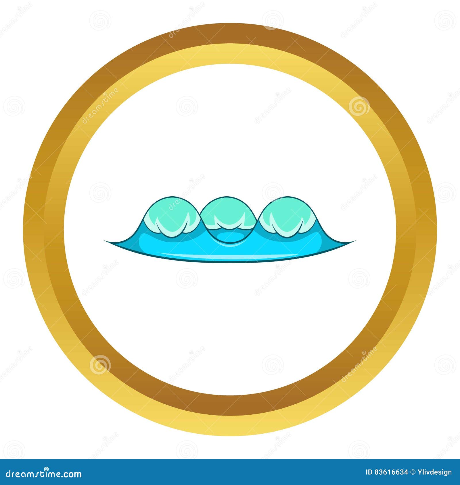 Wave with foam vector icon stock vector. Illustration of noise - 83616634