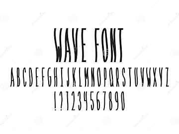 Wave font. Vector alphabet stock vector. Illustration of letter - 117629444