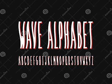 Wave font. Vector alphabet stock vector. Illustration of ocean - 134258188