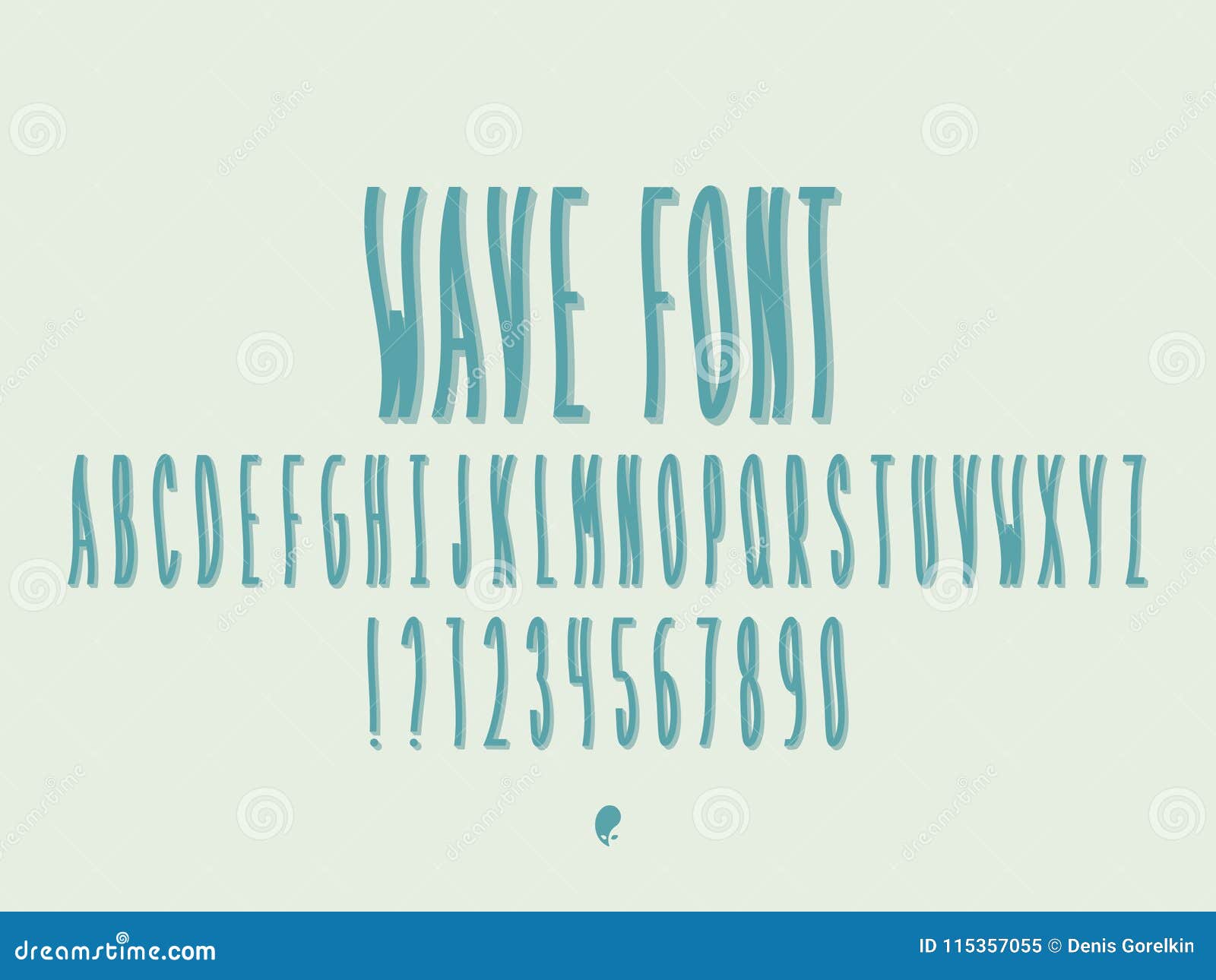 Wave font. Vector alphabet stock vector. Illustration of graphic ...