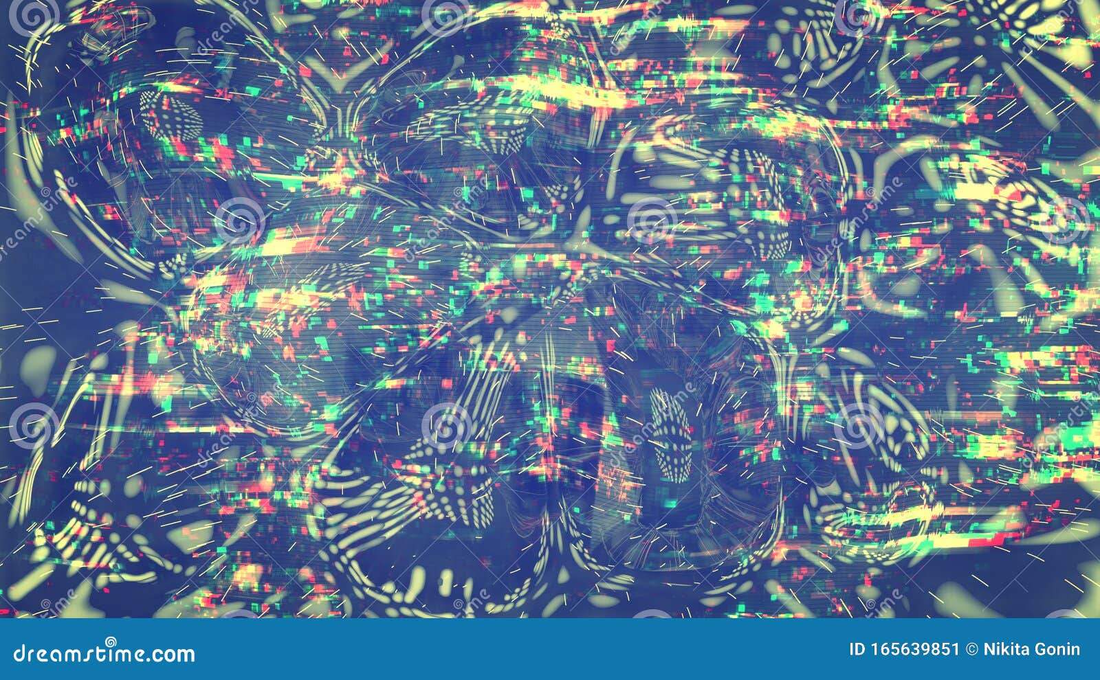 Wave Form with Glitch Effect Stock Illustration - Illustration of grey ...