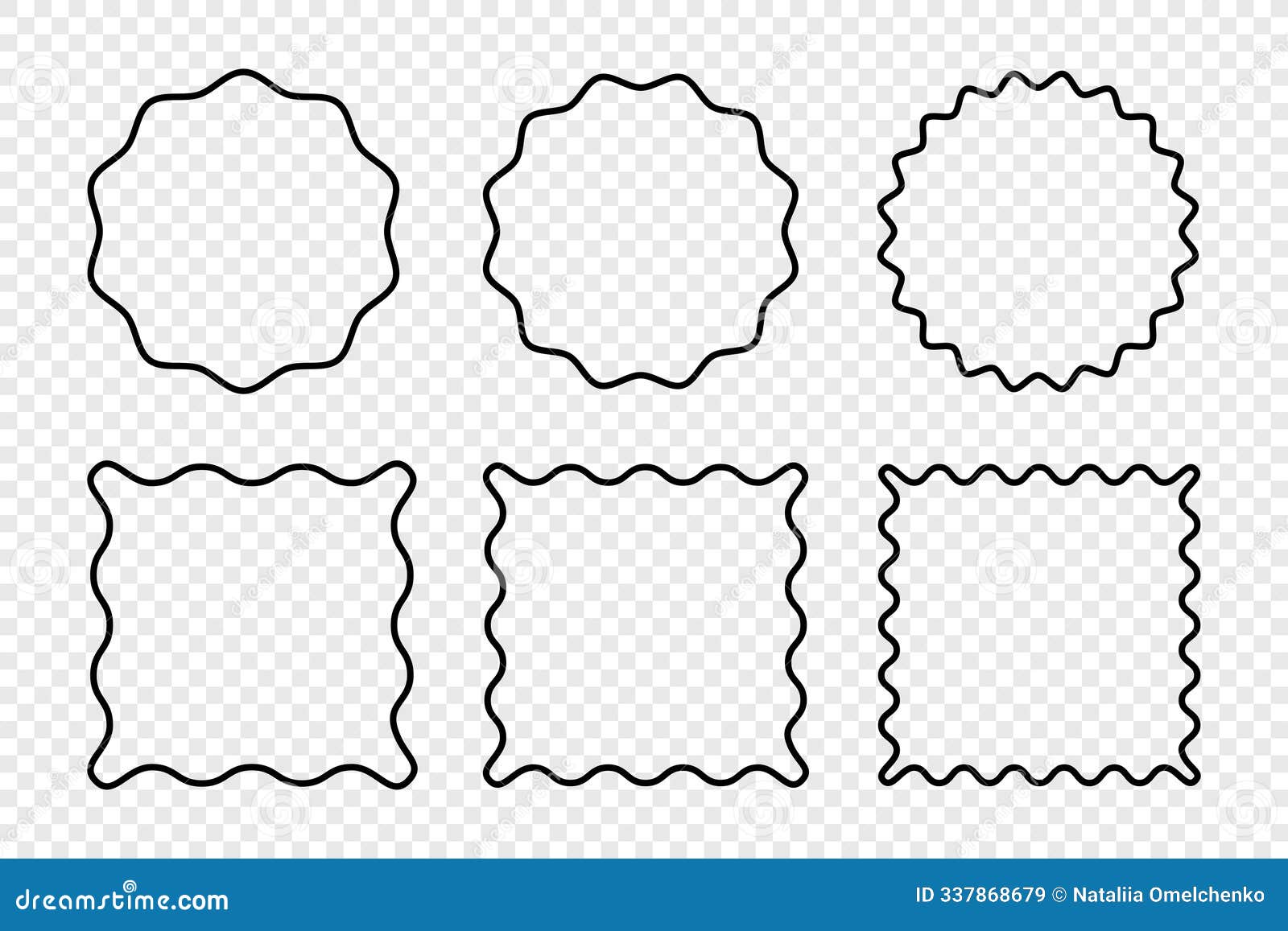 Wave Frame/Border Cartoon Vector | CartoonDealer.com #74391215