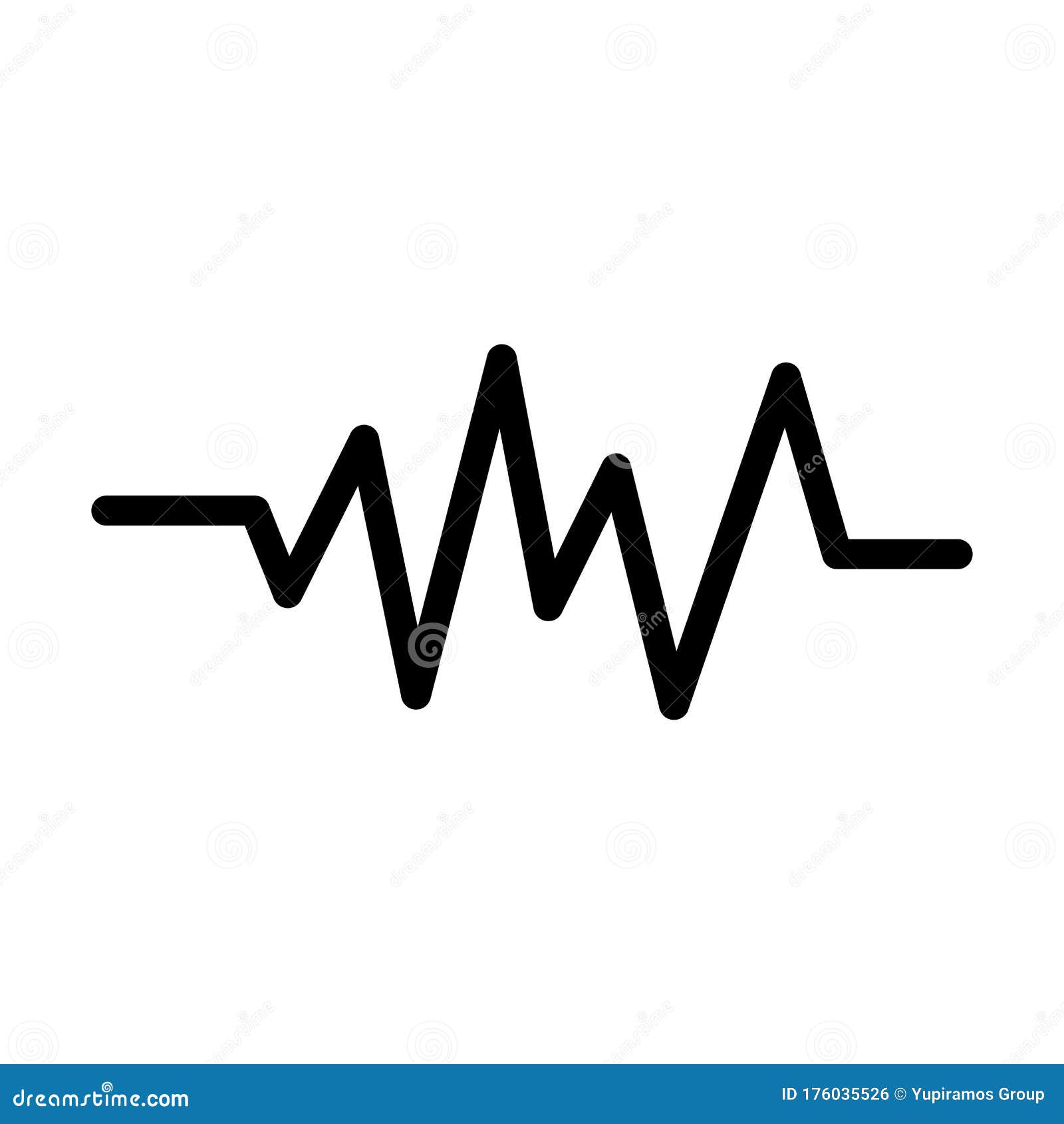 Wave Frequency Sound Line Style Icon Stock Vector - Illustration of ...